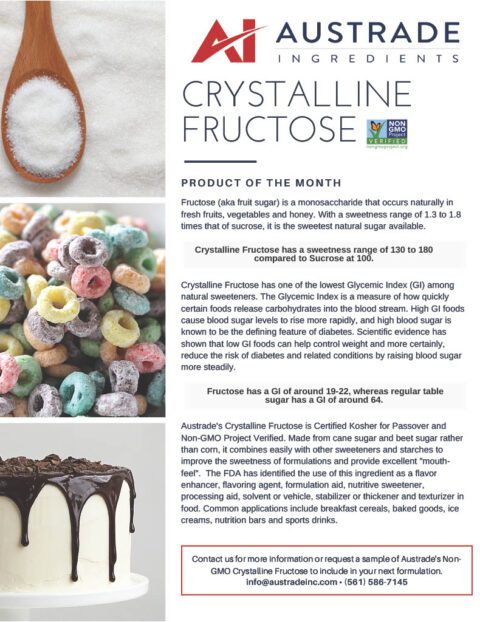 Featured Product: Crystalline Fructose - Austrade Inc.