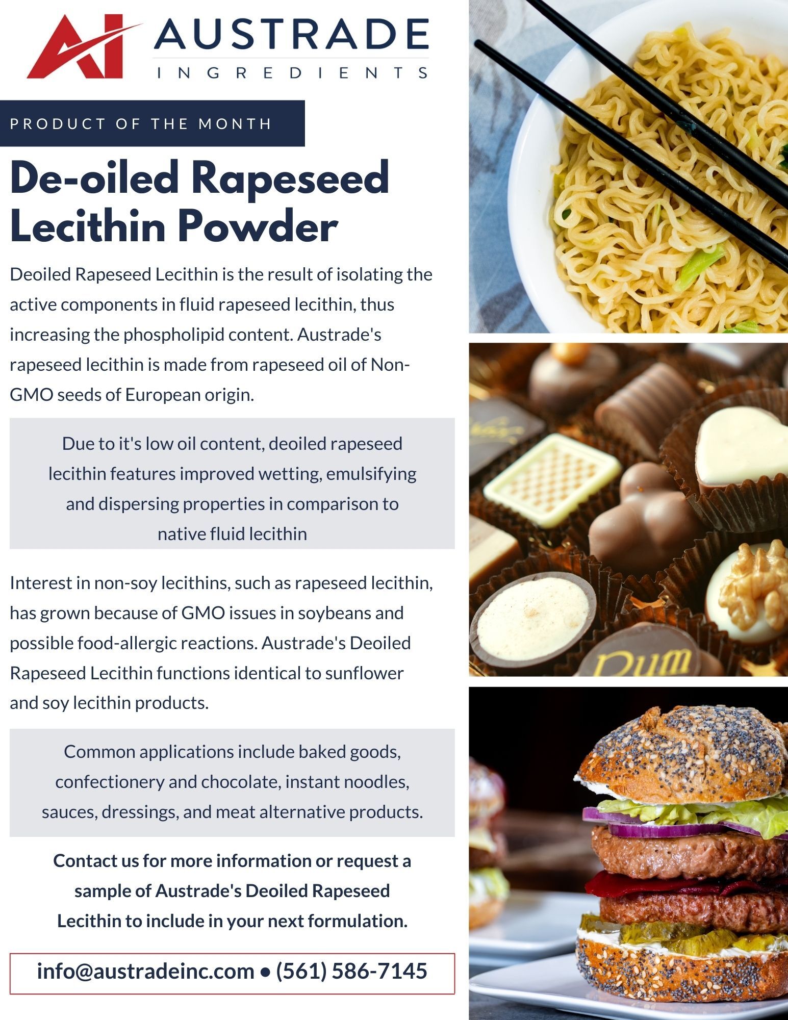 Product of the Month – De Oiled Lecithin Powder (Rapeseed) - Austrade Inc.